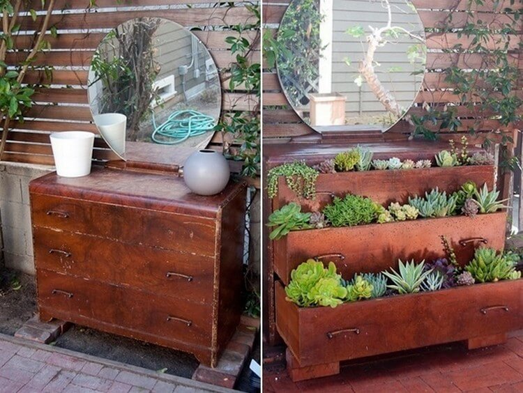 Creative Ways to Turn Old Drawers into Planters | Recycled Crafts